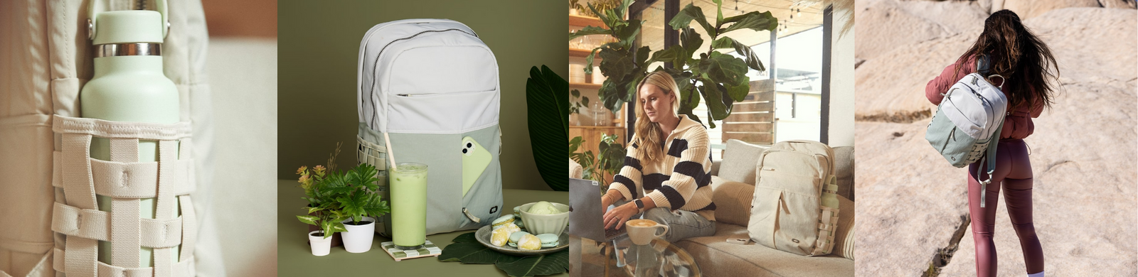 Ogio RISE Backpack 20L – Matcha | Stylish Travel Backpack